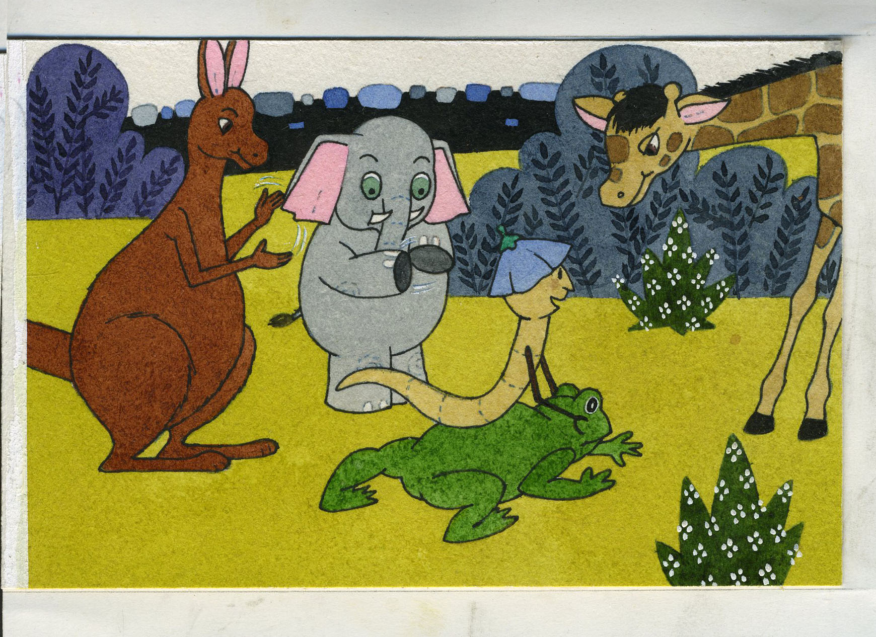 Original art work, children's Kangaroo story book by [Children's; Art ...