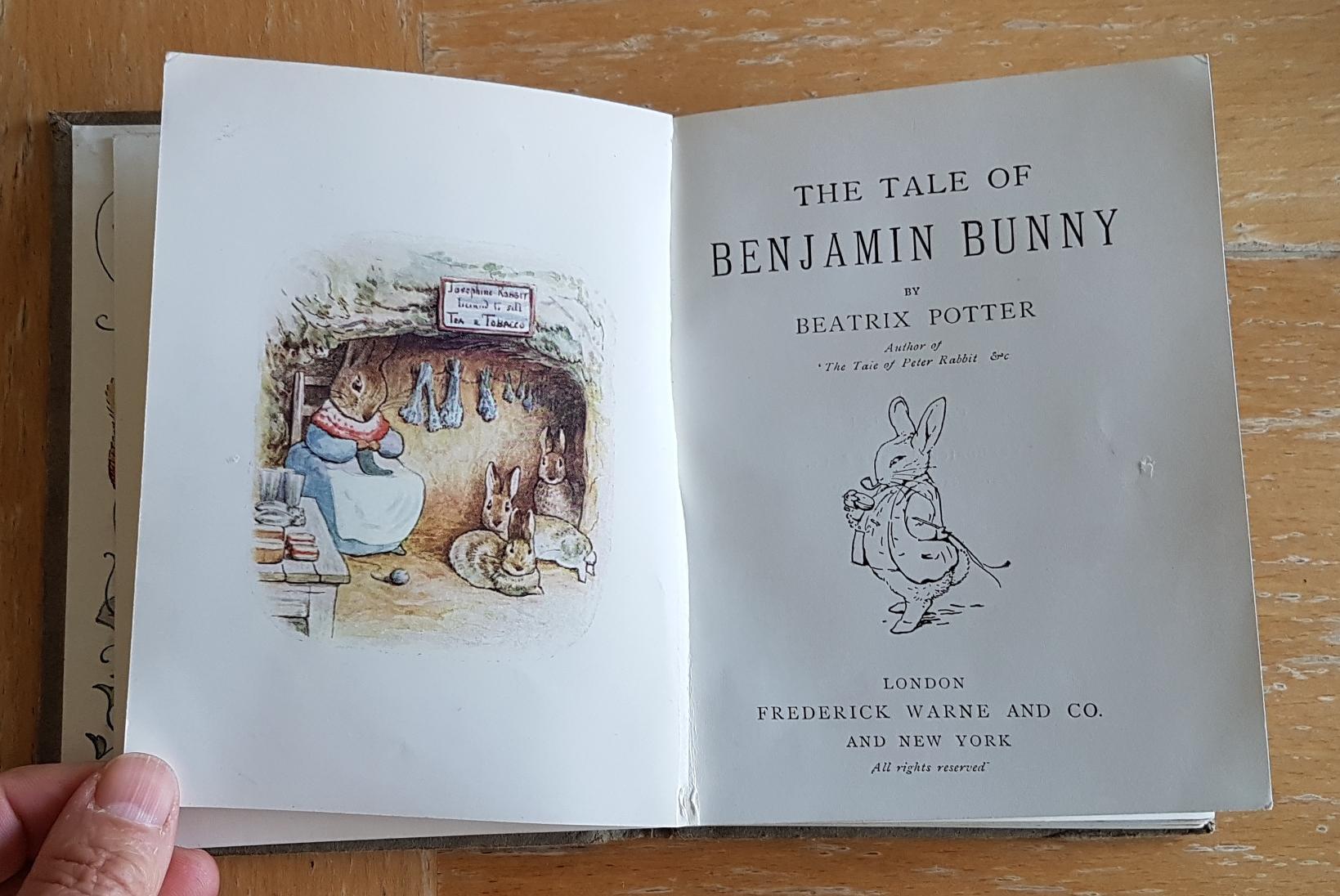 The Tale Of Benjamin Bunny by Beatrix Potter: Good Hardcover (1906 ...