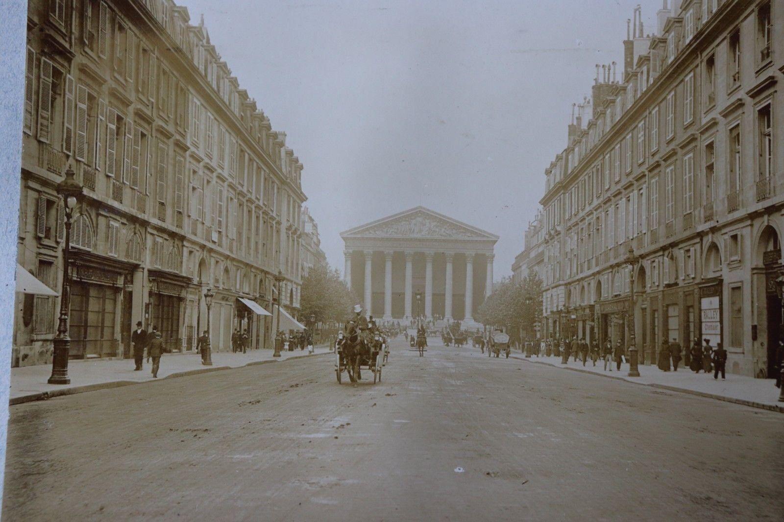 Paris 1900 Photographie ancienne 1900 La rue Royale calèche commerces ...