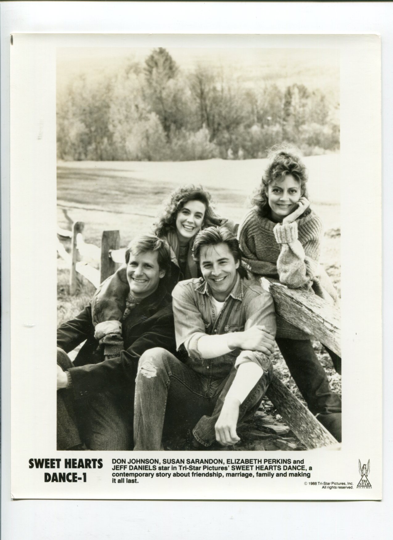 Sweet Hearts Dance Don Johnson With Susan Sarandon And Jeff Daniels Bandw Still Photograph Dta