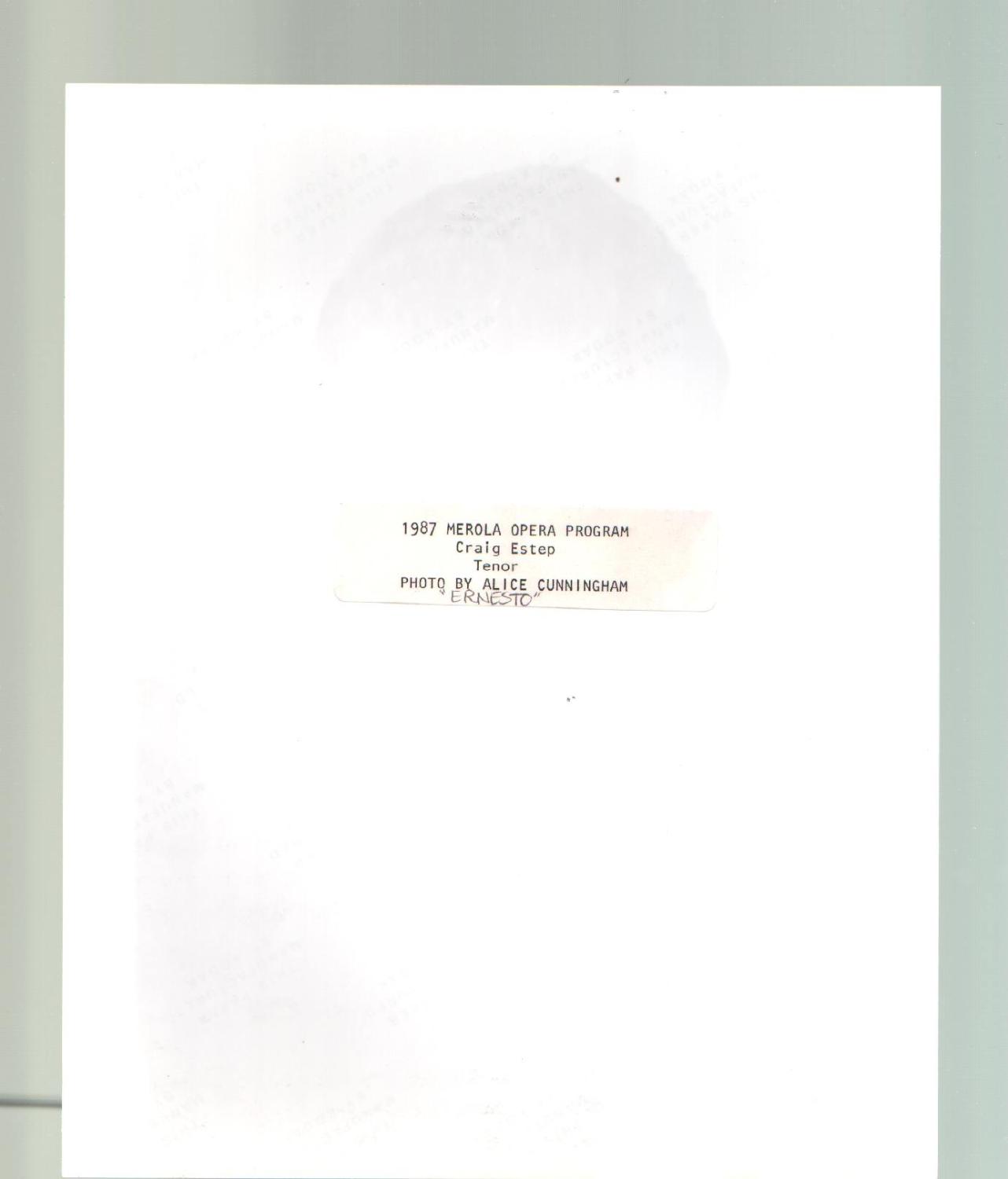 Tenor Craig Estep-Ernesto-B&W-8x10-Promo-Still-Music: Photograph | DTA ...