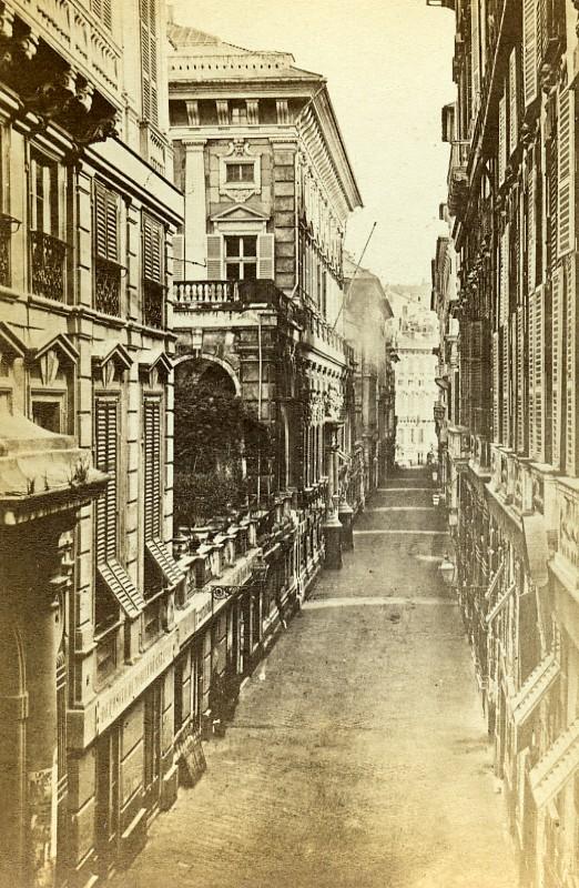 Italy Genova Strada Nuova Old CDV Photo Degoix 1865 by Celestino DEGOIX ...