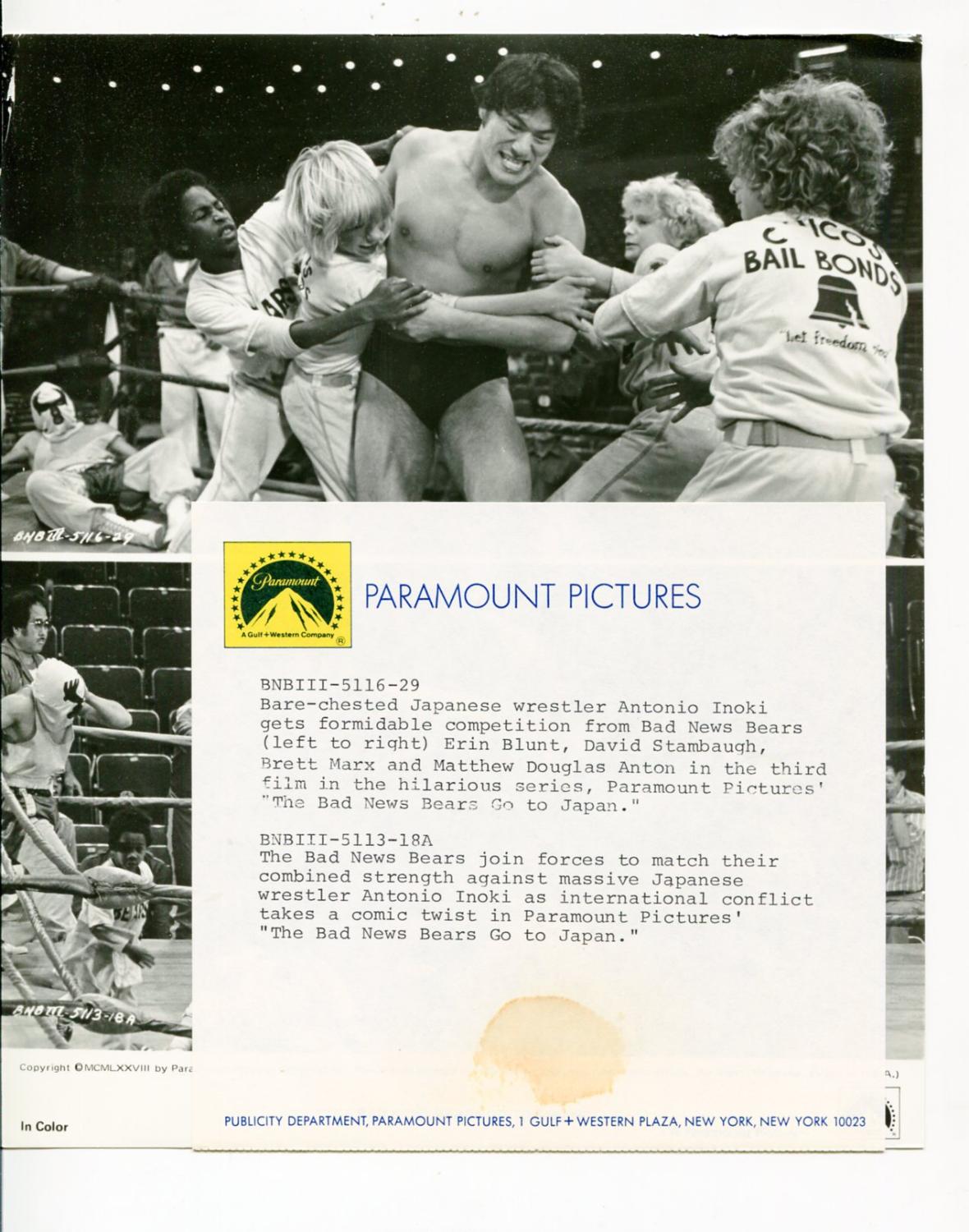 Bad News Bears Go To Japan-Erin Blunt-David Stambaugh-8x10-B&W-Still ...