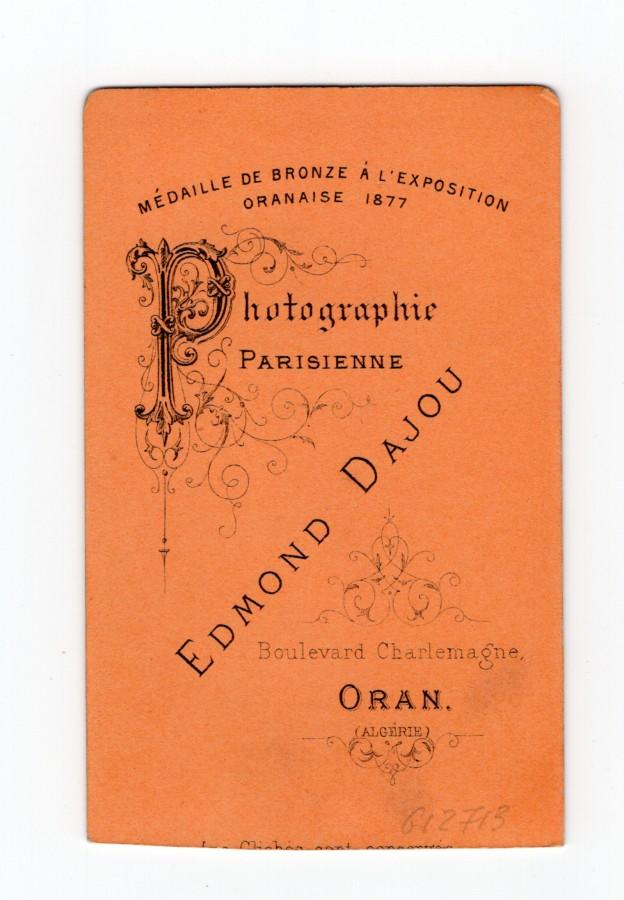 Oran young lady Oriental fashion old Dajou CDV Photo 1880' par Edmond ...