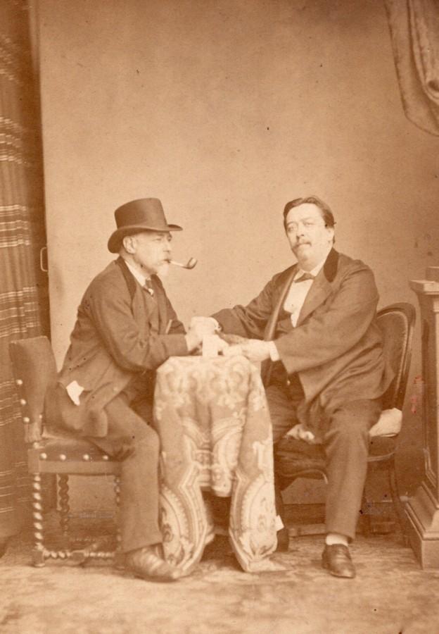 Friends Smoking Pipe France Old Cabinet Card Photo CC 1880 de ANONYMOUS ...
