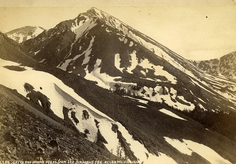 Irwin's Peaks from the Diamond Joe Kelso Mountain Old Photo Cabinet ...