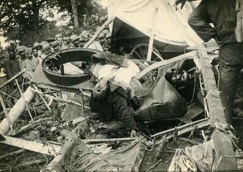 France WWI Military Airplane Crash Dead Pilot Macabre Old Photo 1918 by ...