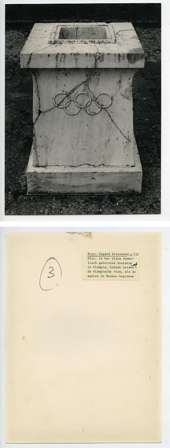 Greece Olympia Altar Pierre de Coubertin Grove Moscow Games Old Photo ...