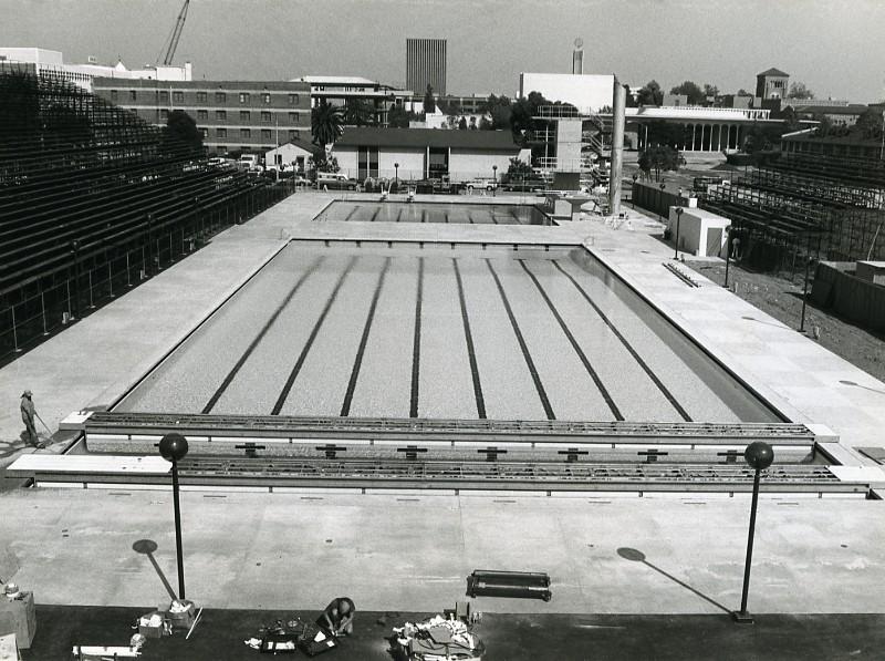 USA Los Angeles One year before the Olympic Games Swimming Pool Old ...