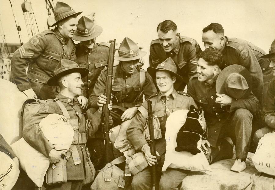 Egypt Suez WWII Australian Army Anzacs Troops Cat Mascot Old Press ...