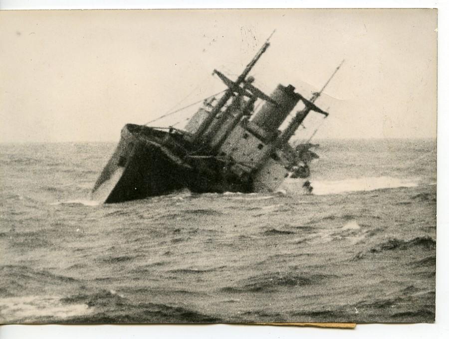 SS Flying Enterprise Sinking Disaster Captain Carlsen & Dancy Old Photo ...