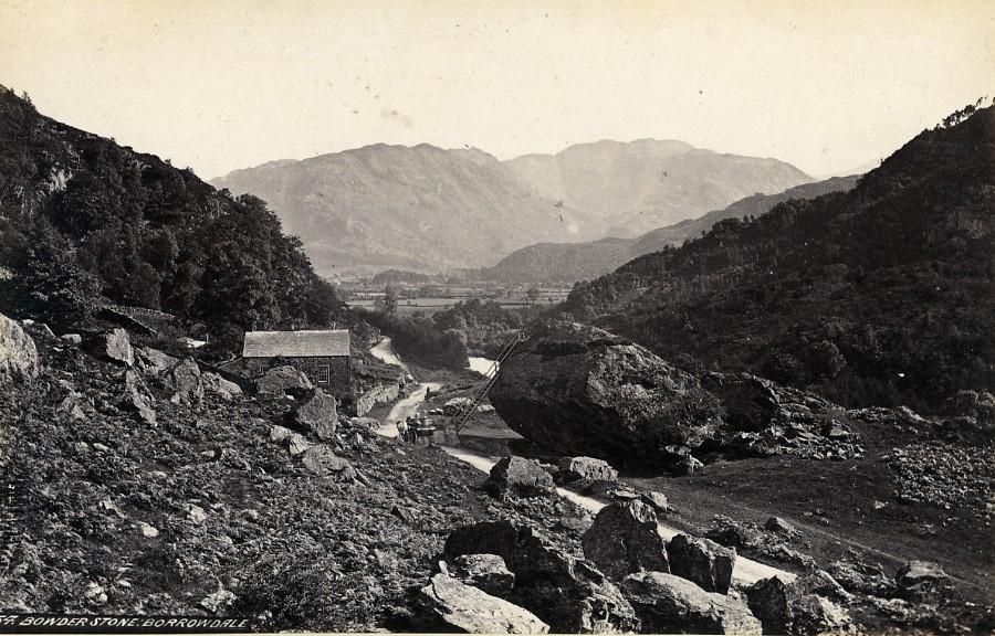 United Kingdom Bowder stone Borrowdale Keswick Cumbria 2 Old Photos ...