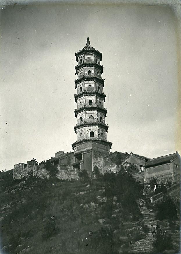 China Beijing Jade Peak Pagoda Yu Feng Jade Spring Hill Old Photo 1906 ...