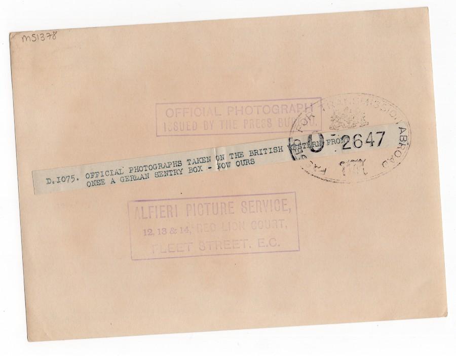 Western Front Captured German Sentry Box British Sentry Old Photo 1914 ...