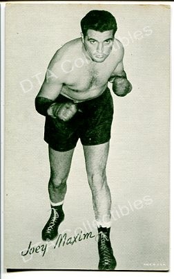 JOEY MAXIM-LT HVYWT CHAMPION-1950-BOXING EXHIBIT CARD G: (1940 ...