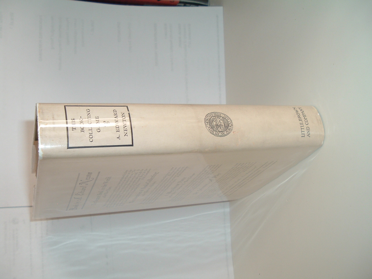 THIS BOOK-COLLECTING GAME by Newton, A. Edward: Near Fine Hardcover ...