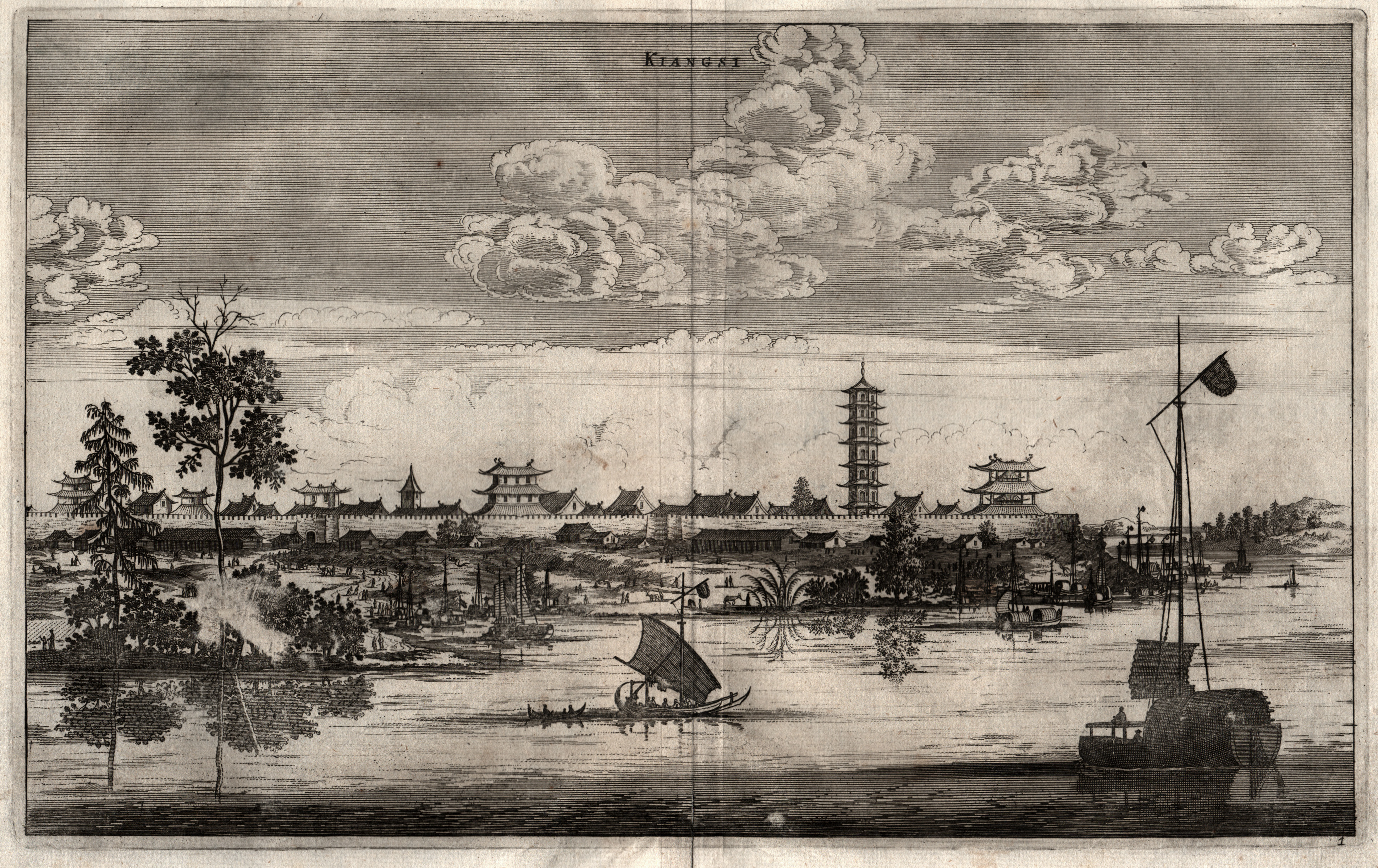 Gesamtansicht, " Kiangsi ". von China: Kiangsi:: Kunst / Grafik ...