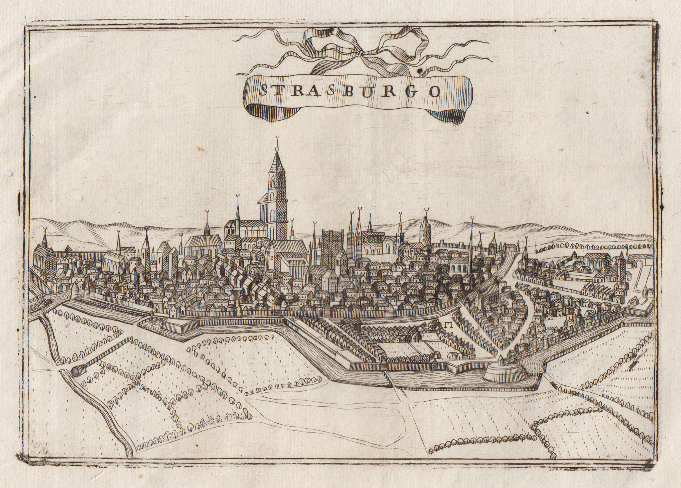 Gesamtansicht, "Strasburgo". by Strassburg:: Art / Print / Poster ...