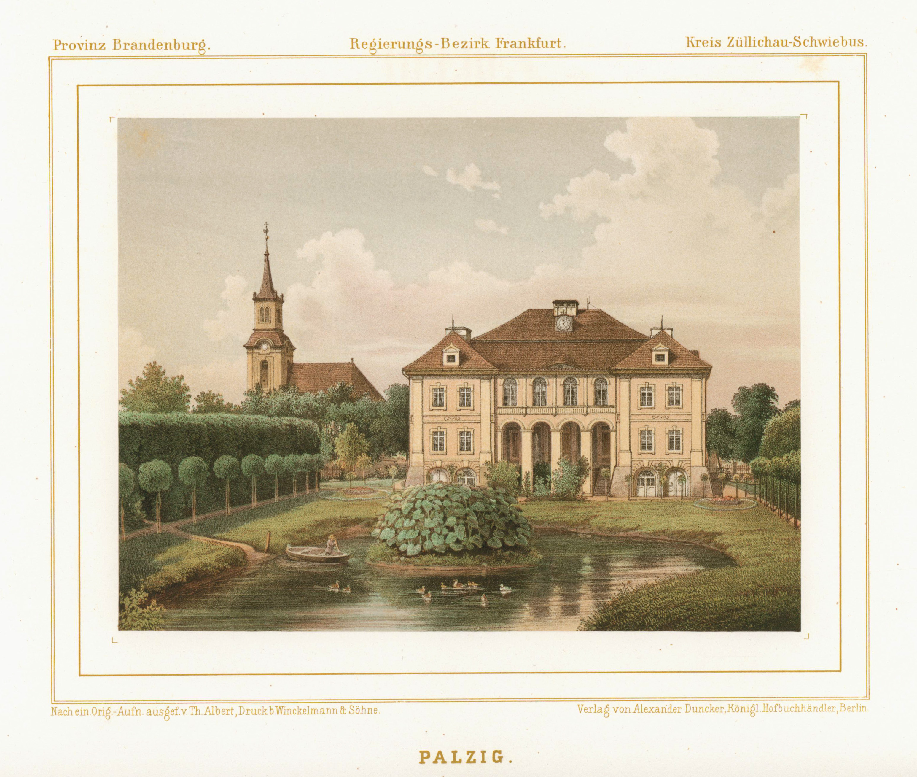 Gut "Palzig". von Palzig ( Palck ) /Krs. Züllichau - Schwiebus:: Kunst ...