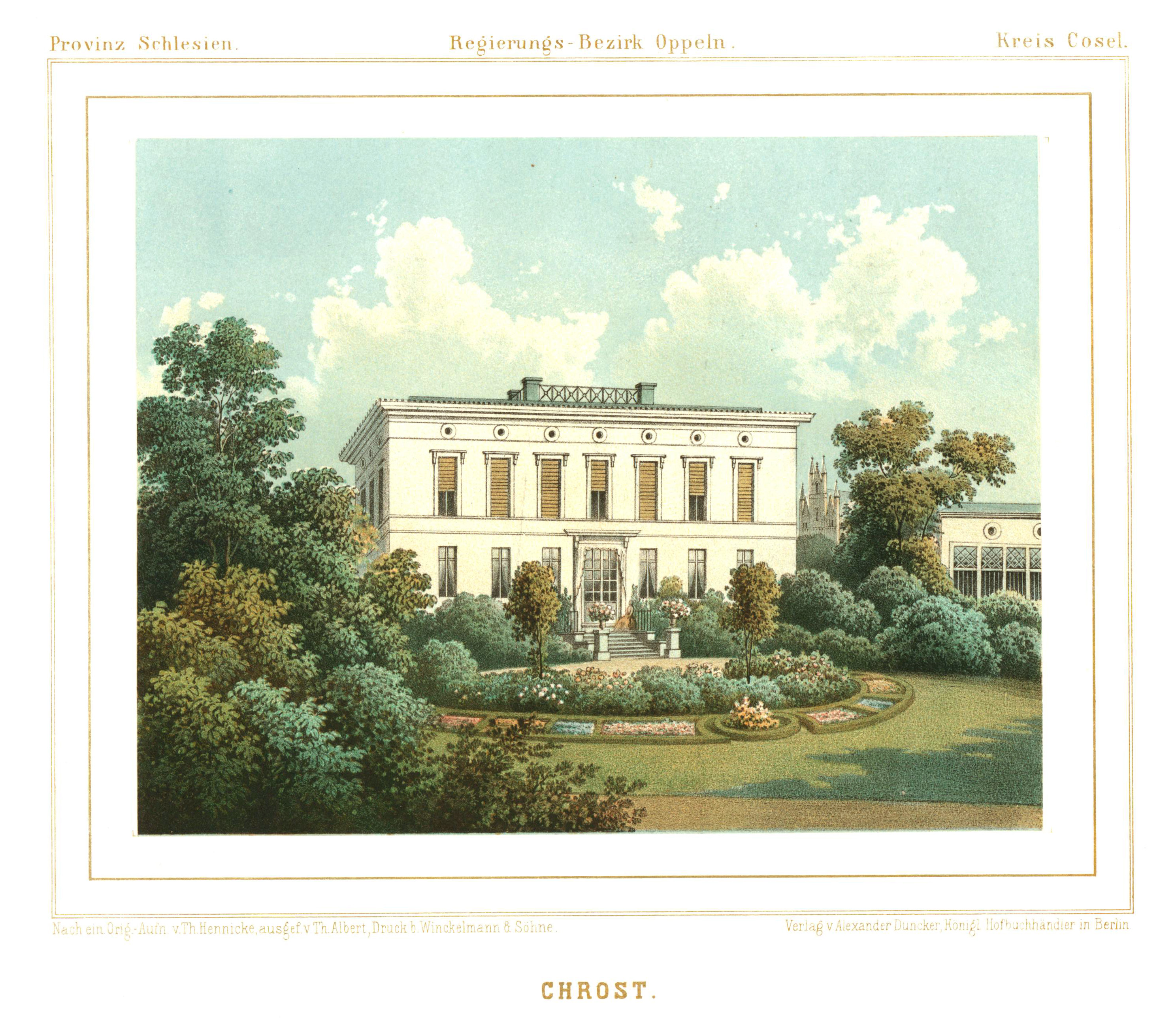 Gut Chrost. von Cosel ( Kozle )/Kreis: Chrost:: Kunst / Grafik / Poster ...