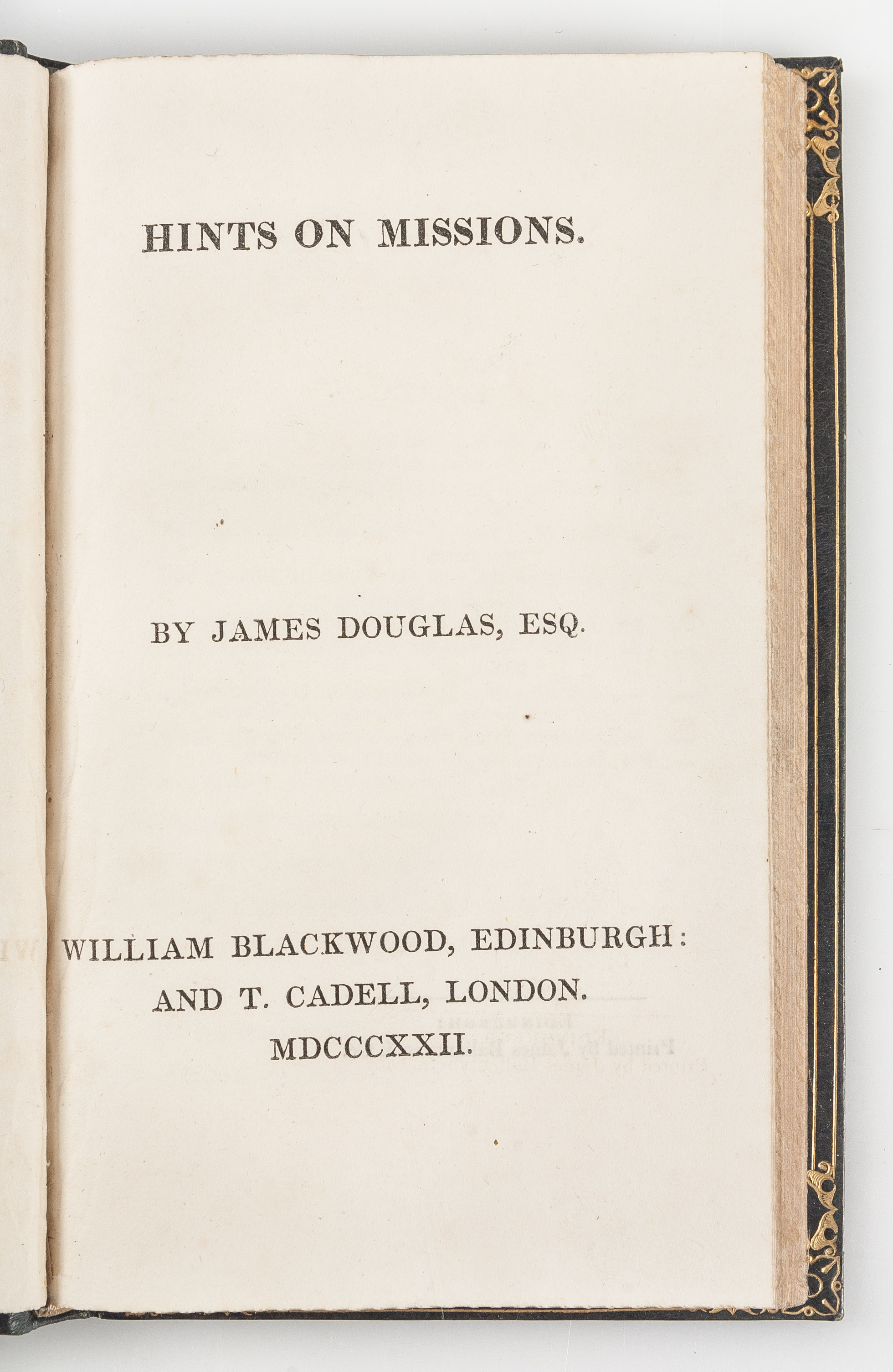 Hints on Missions. by DOUGLAS (James).: (1822) | Maggs Bros. Ltd ABA ...