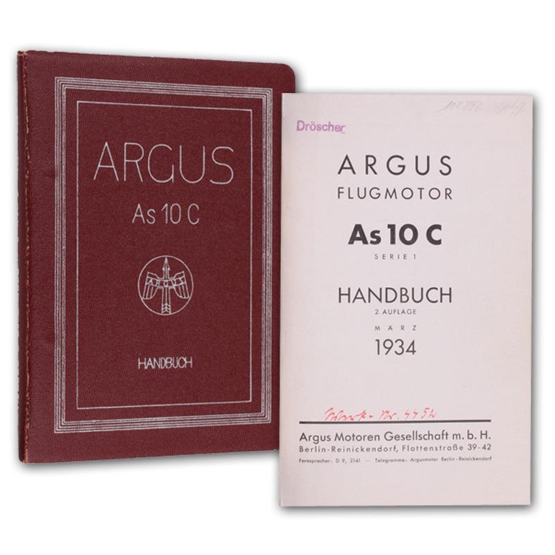 Argus Flugmotor AS 10 C Serie 1. Handbuch März 1934. 2. Auflage. by ...