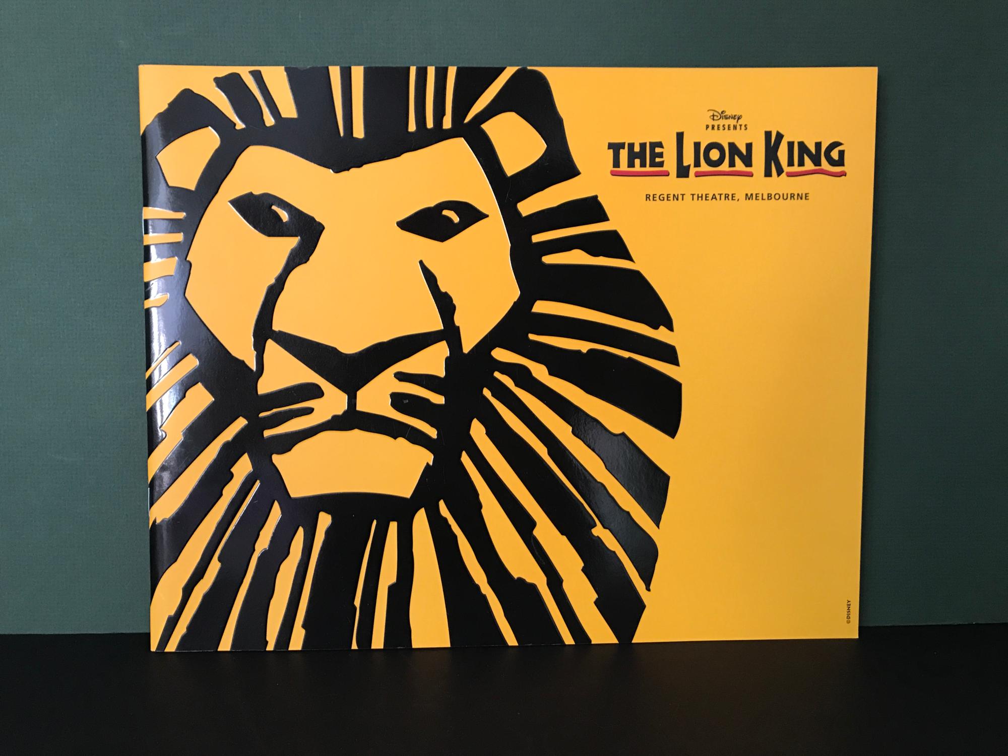 The Lion King - Regent Theatre, Melbourne (SOUVENIR PROGRAM) de John ...