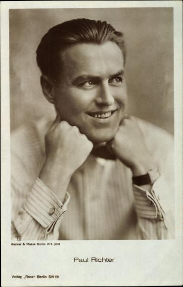 Ansichtskarte / Postkarte Schauspieler Paul Richter, Portrait, Ross Verlag: Manuscript / Paper ...