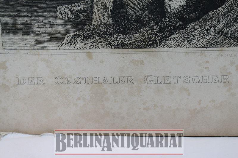 The Glacier of Oetzthal. Der Oetzthaler Gletscher. Le Glacier de ...