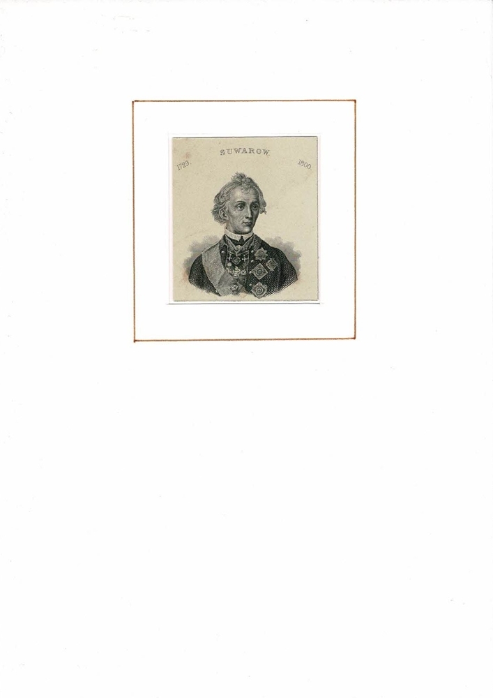PORTRAIT Alexander Suwarow. (1729 [recte 1730] Moskau - 1800 Sankt ...