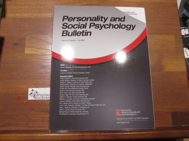 Personality and Social Psychology Bulletin, Volume 42, Number 7, July ...