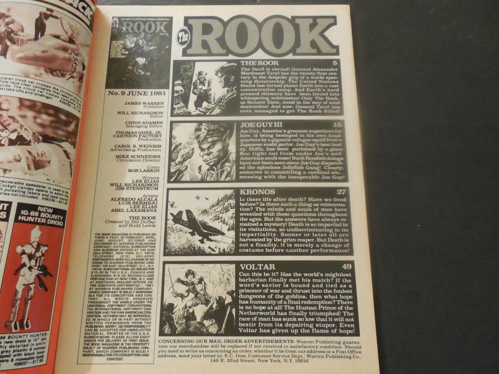 The Rook #9 Jun 1981 Bronze Age Marvel/Warren Magazine Uncirculated ...