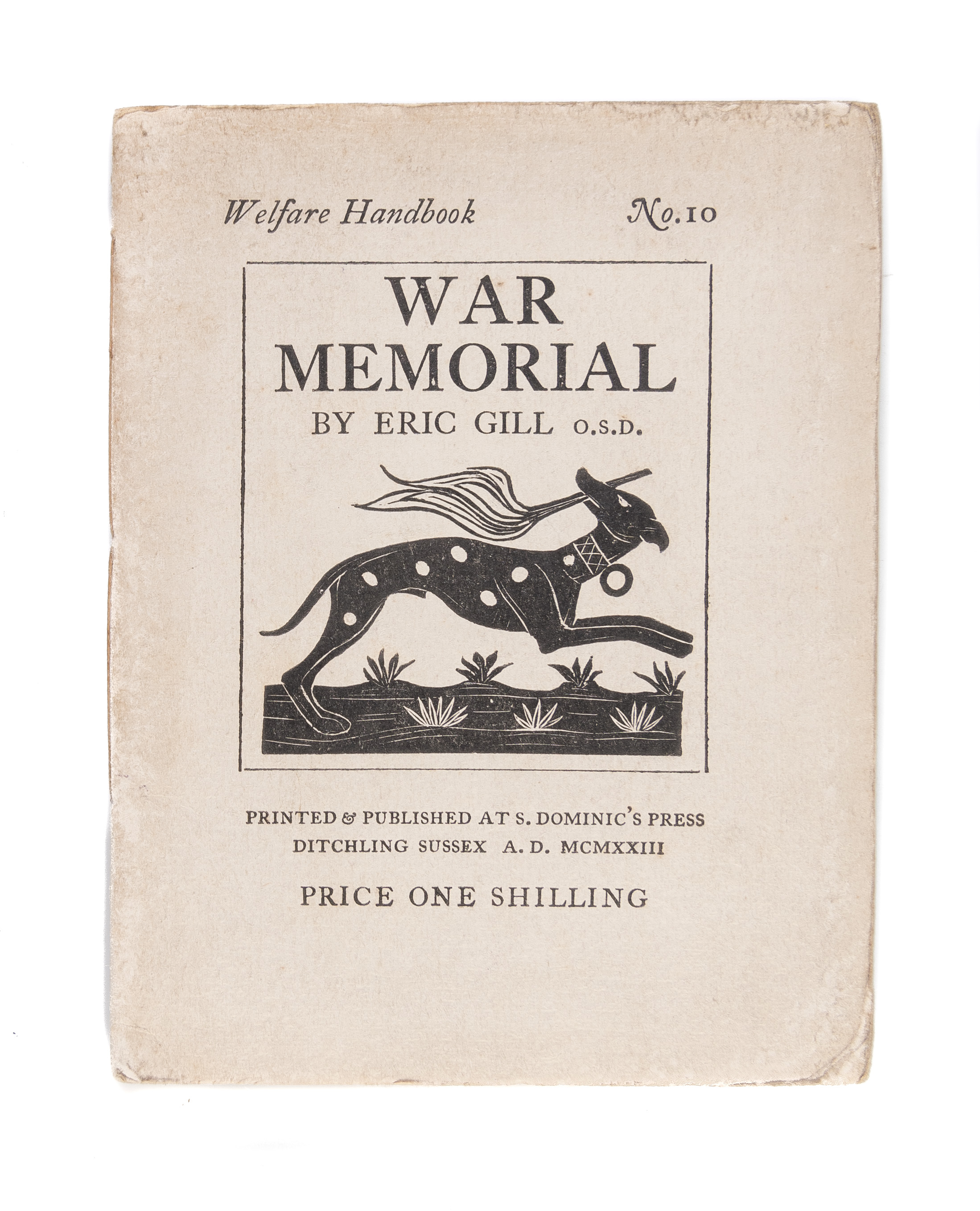 War Memorial. by S. Dominic's Press. & GILL (Eric).: (1923) | Maggs ...