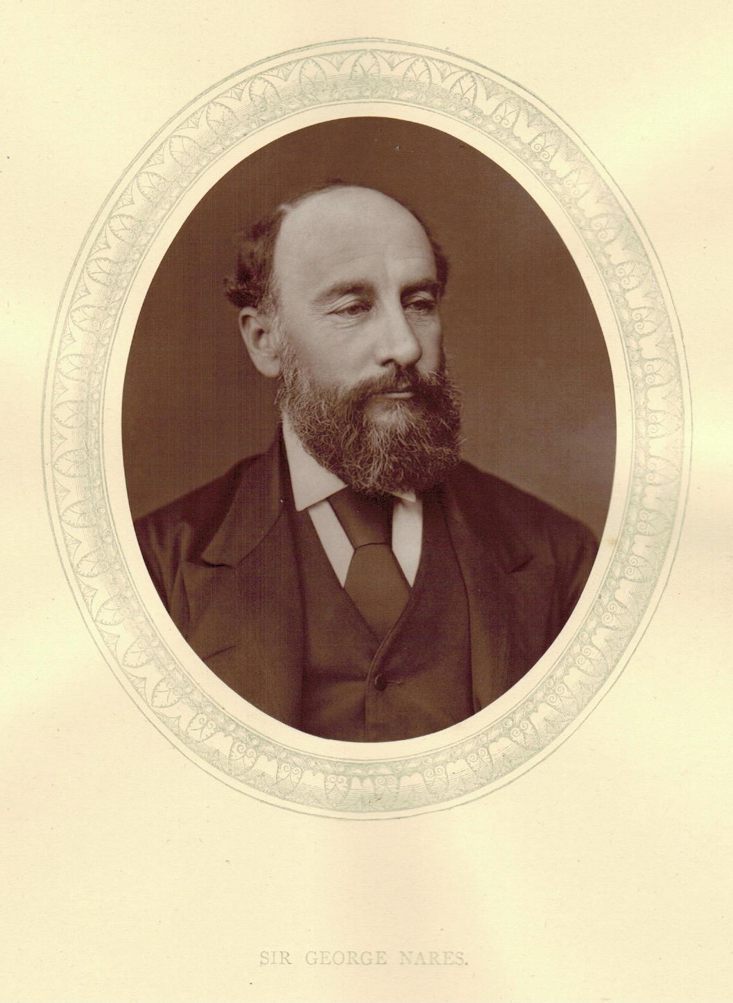 Portrait Photograph of Nares, Head and Shoulders, in uniform, oval, by ...