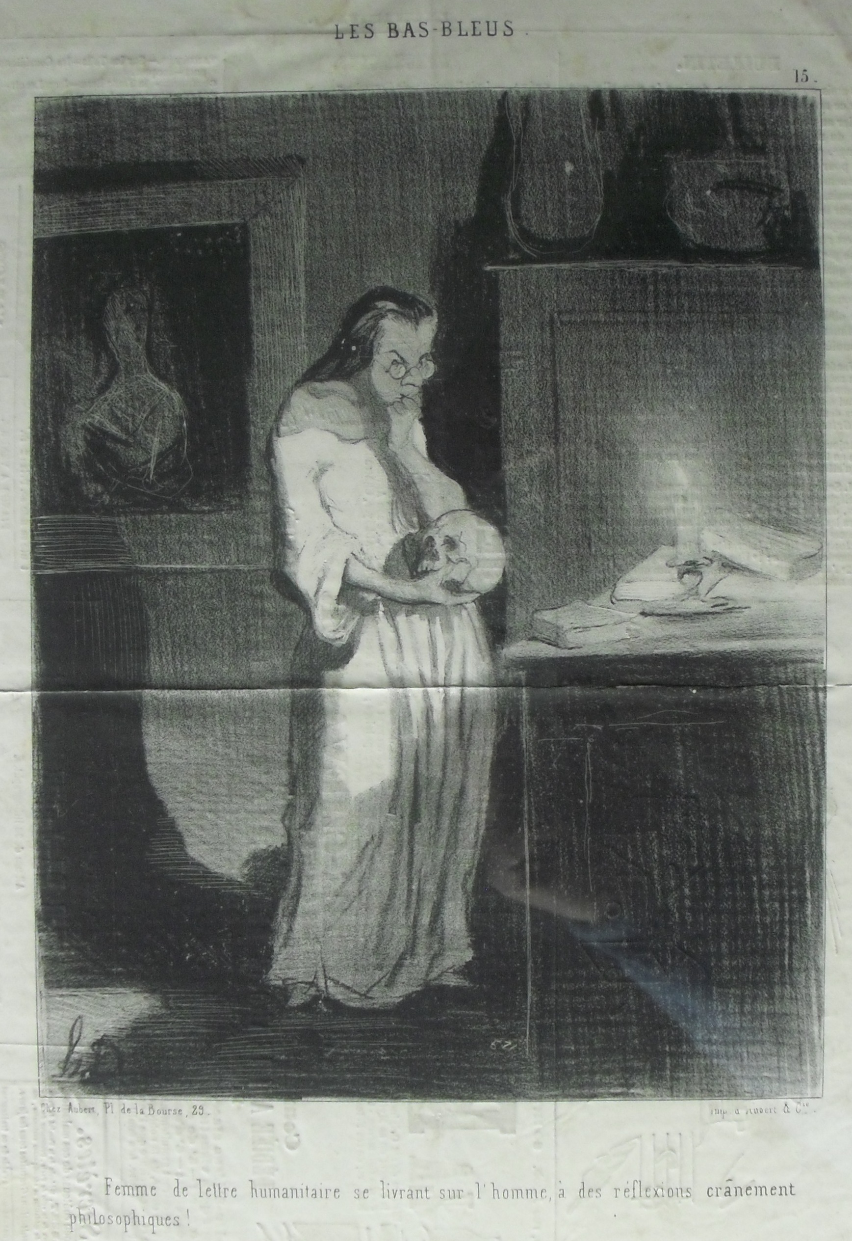 Les Bas-Bleus No. 15 'Femme de lettre humanitaire se livrant sur l ...