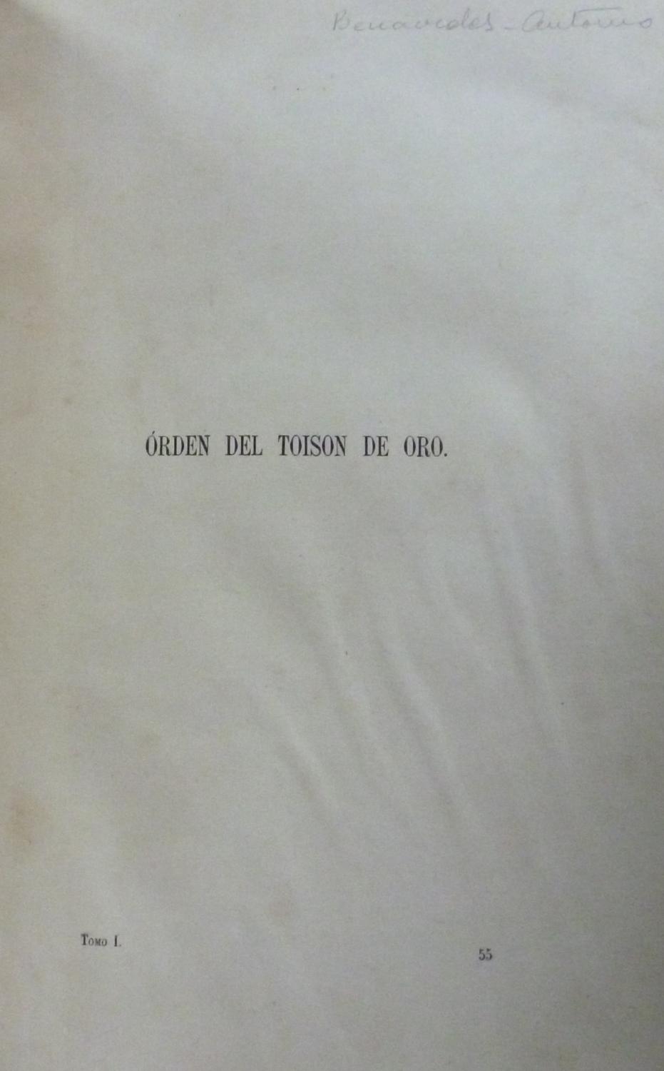 HISTORIA DE LAS ORDENES DE CABALLERIA. EL TOISON DE ORO par Vicens y ... HISTORIA DE LAS ORDENES DE CABALLERIA. EL TOISON DE ORO par Vicens y ...