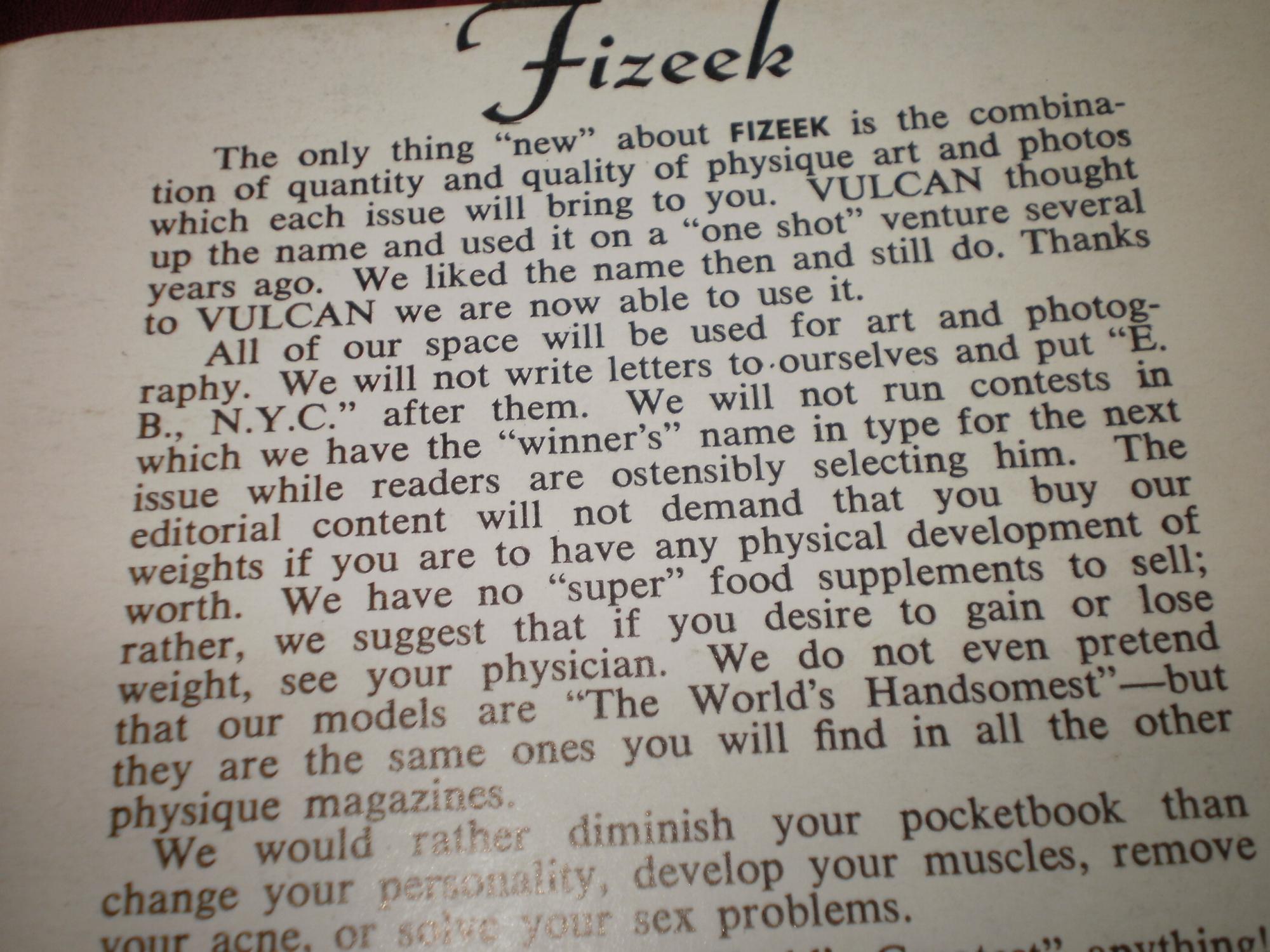 Fizeek Magazine Presenting The Best In Physique Art And Photography #1 ...