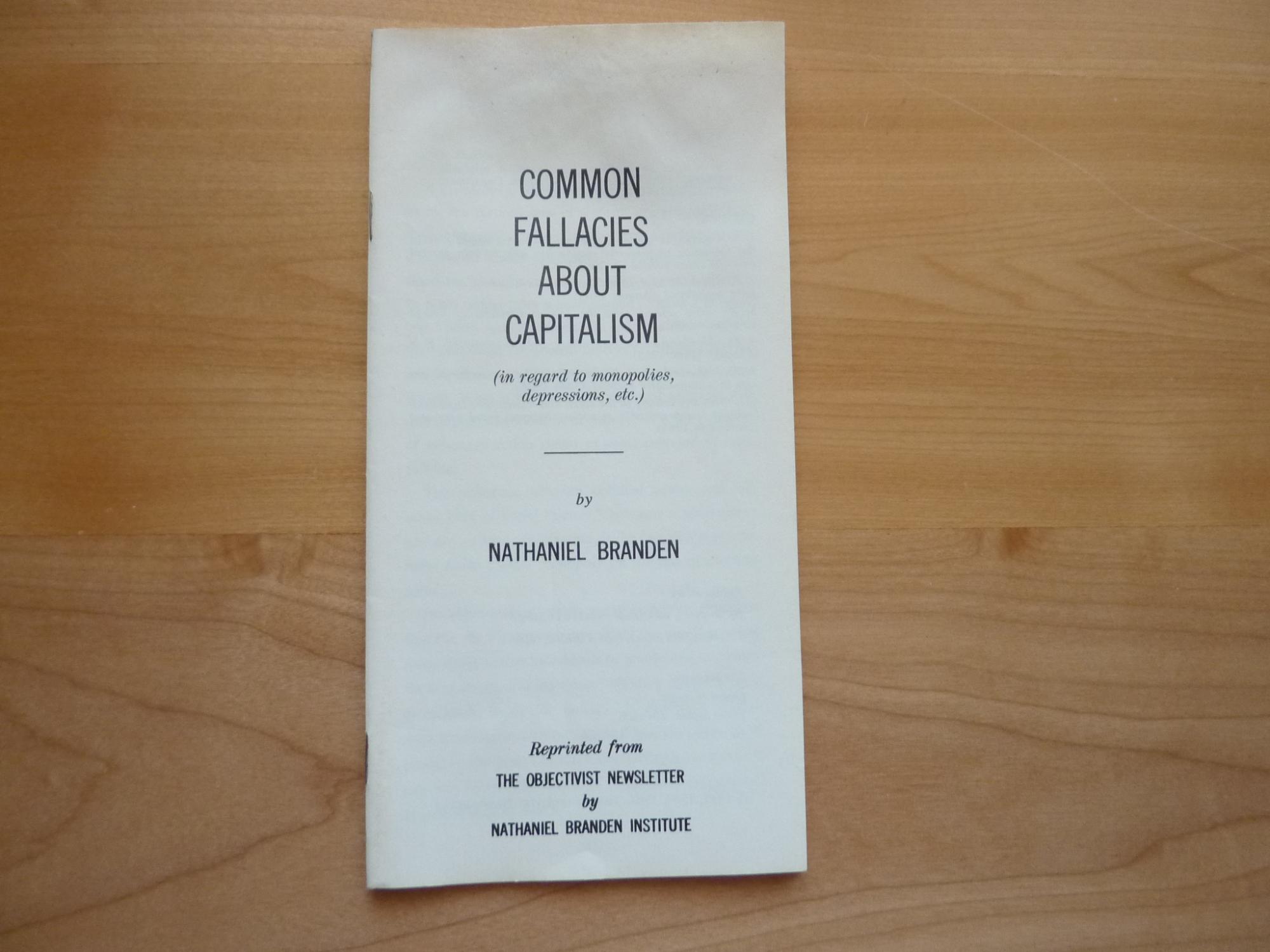 Common Fallacies About Capitalism by Branden, Nathaniel: (1964) 1st ...