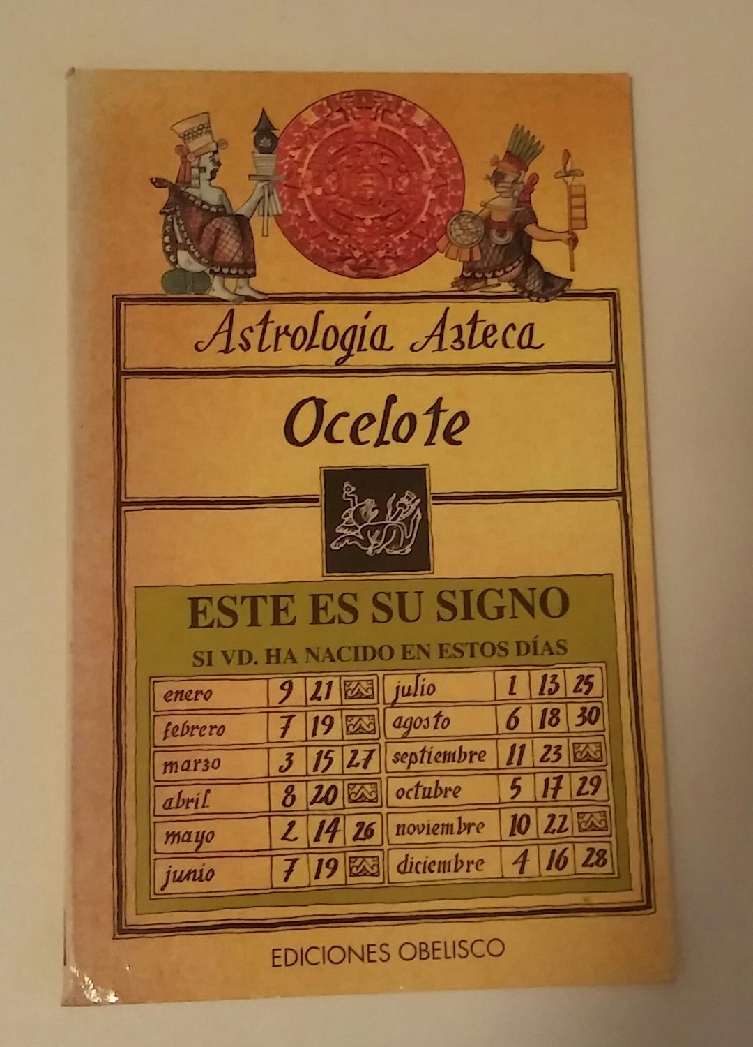 Astrología Azteca : Ocelote de Moctezuma, Hipólito: Usado / Buen estado ...