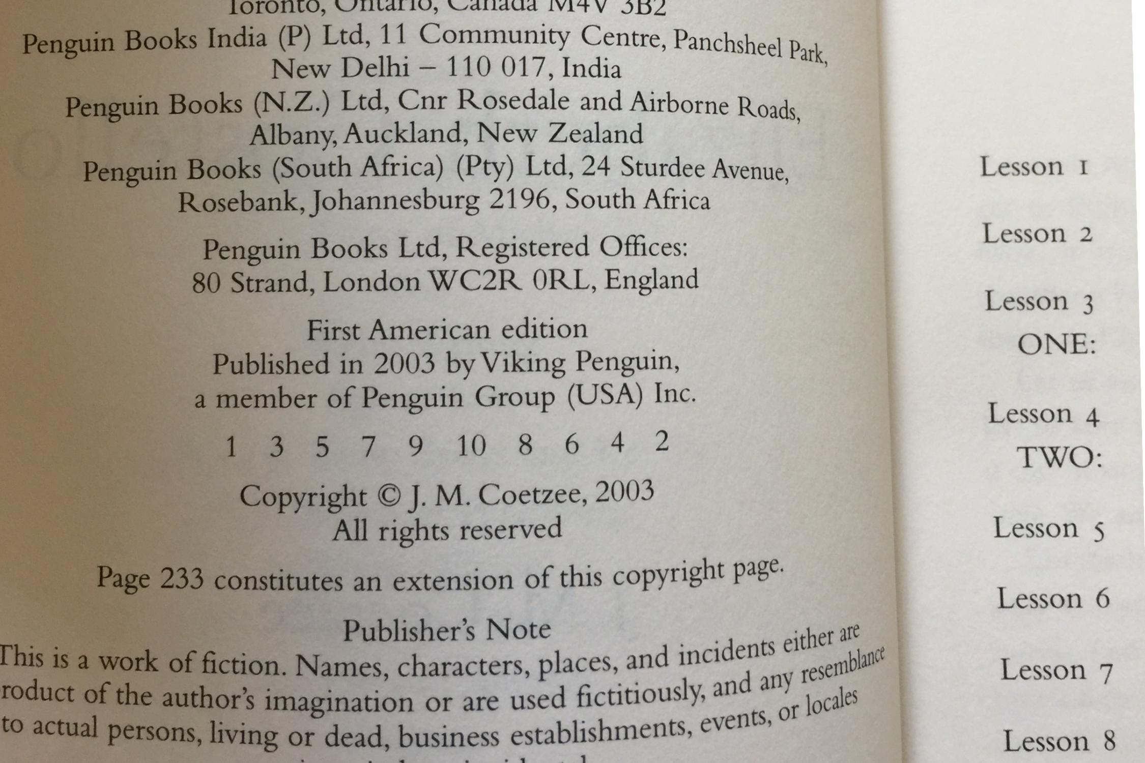 Elizabeth Costello by Coetzee, J. M.: Very Good Hardcover 1st Edition ...