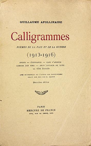 Calligrammes von Guillaume Apollinaire: Buone Brossura (1918) Prima ...
