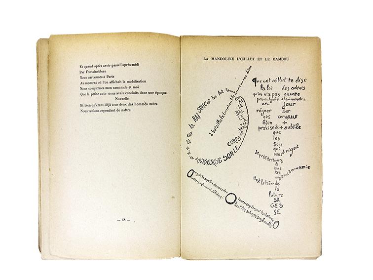 Calligrammes von Guillaume Apollinaire: Buone Brossura (1918) Prima ...