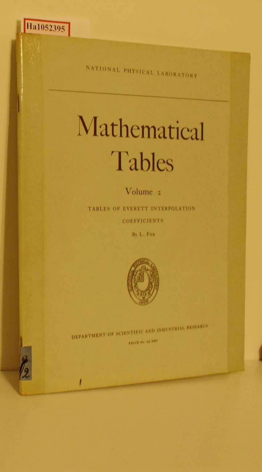 Tables of Everett Interpolation Coefficients. ( = Mathematical Tables ...