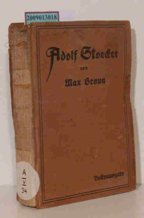 adolf stoecker - ZVAB