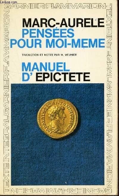 Pensees Pour Moi Meme Suivi De Manuel D Epictete By Marc Aurele Bon