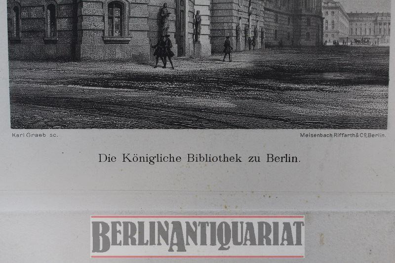 Die Königliche Bibliothek zu Berlin. Stahlstich. by Graeb, Karl ...