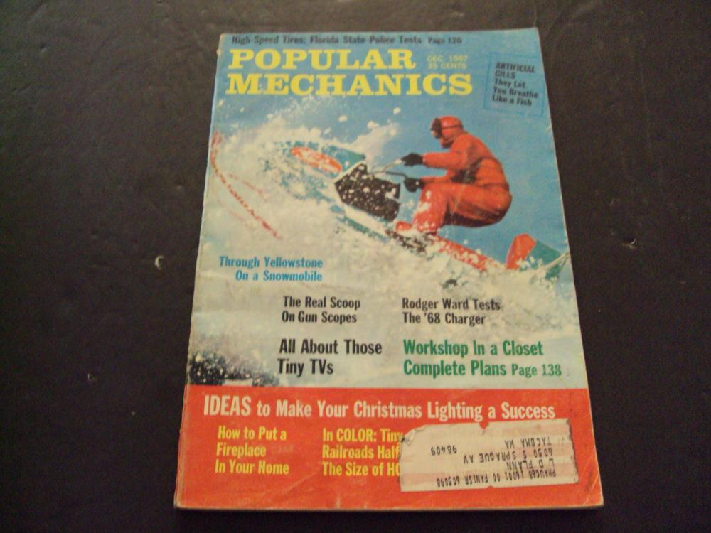 Popular Mechanics Dec 1957 Dodge Charger, Snowmobile Yellowstone: (1967 ...