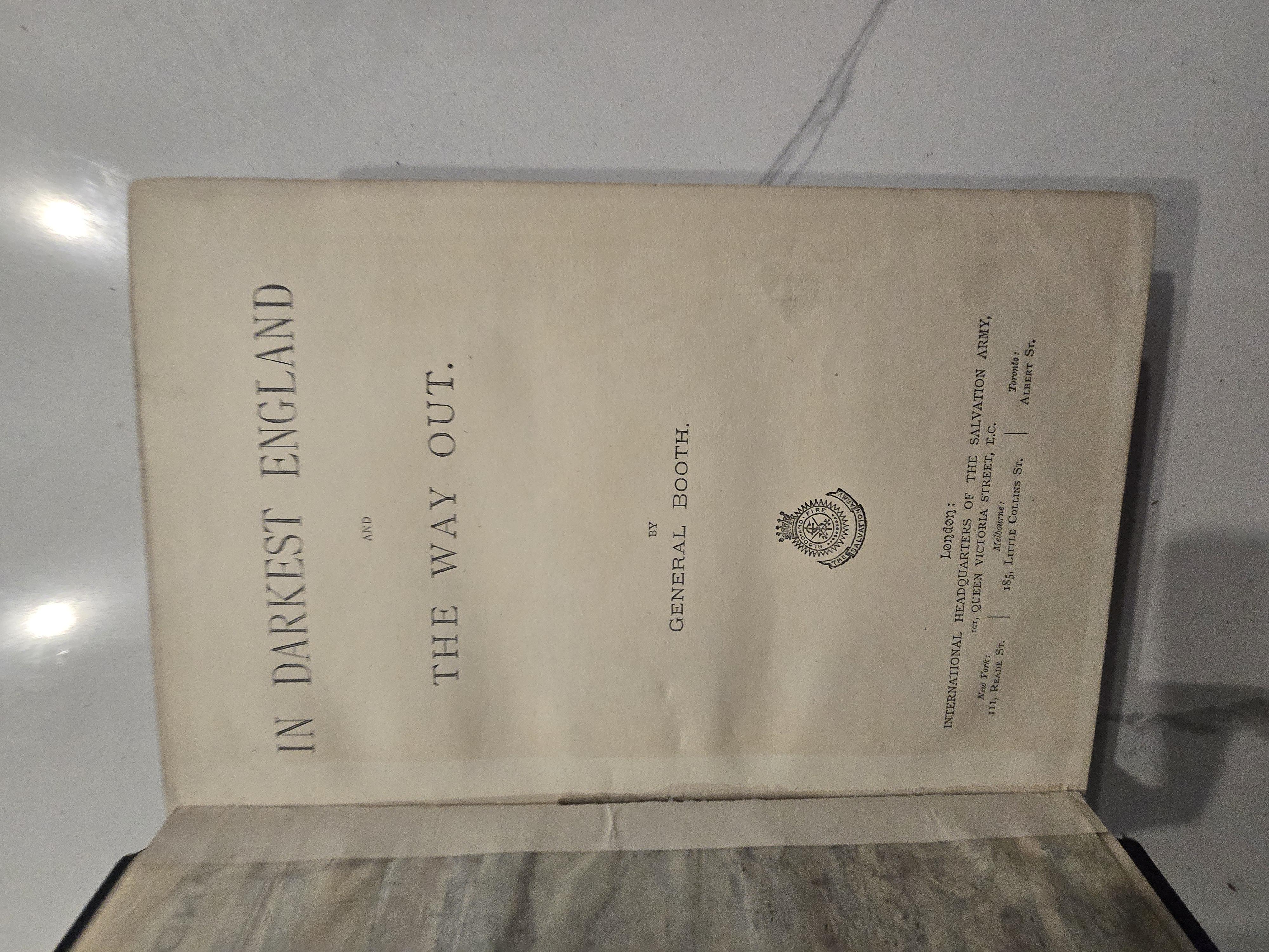 In Darkest England and the Way Out by Booth, William: Very Good ...