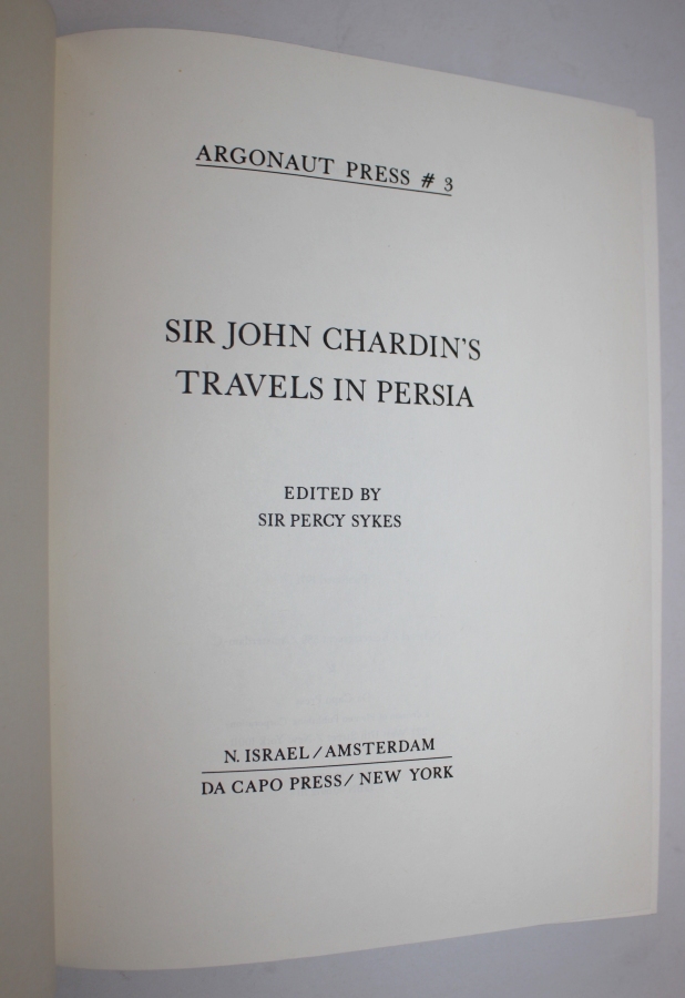 Travels In Persia. With an Introduction by Sir Percy Sykes. by MIDDLE ...
