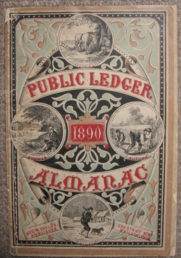 PUBLIC LEDGER ALMANAC 1890 by Childs, George W.: Good Soft cover (1890 ...